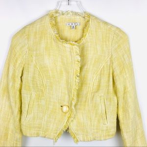 CAbi | Jackets & Coats | Cabi Yellow Tweed Blazer | Poshmark